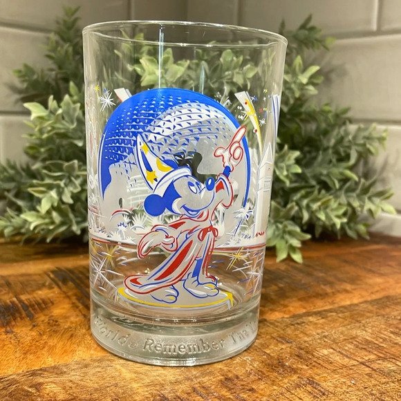 Disney | Dining | Disney Mickey Mouse Remember The Magic Epcot Glass ...